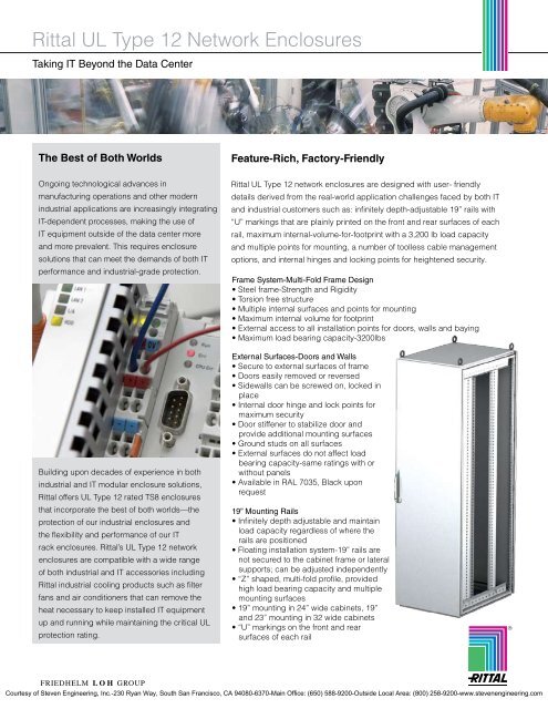 Rittal UL Type 12 Network Enclosures - A-TRAC