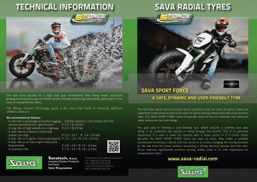 SAVA RADIAL TYRES TECHNICAL INFORMATION - Savatech