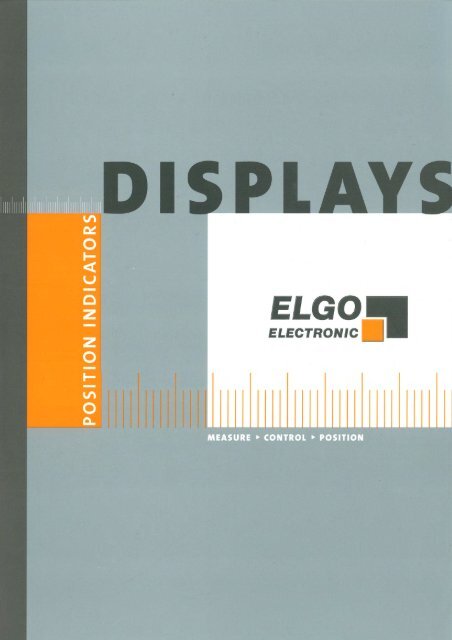 Our proven position indicators - ELGO Electric GmbH