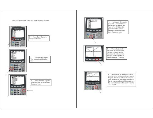 How To Graph Absolute Value On A TI 84 Graphing Calculator 1 