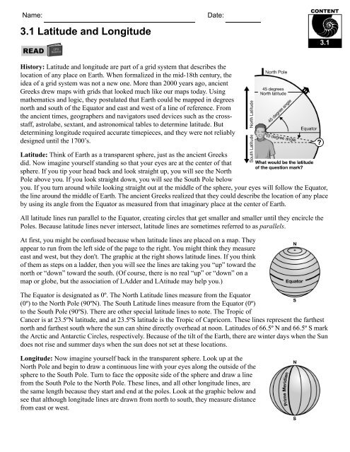 Latitude and Longitude.pdf - CPO Science