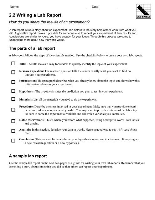  Good Lab Report Tips On How To Write A Good Lab Report Essay 2022 10 30