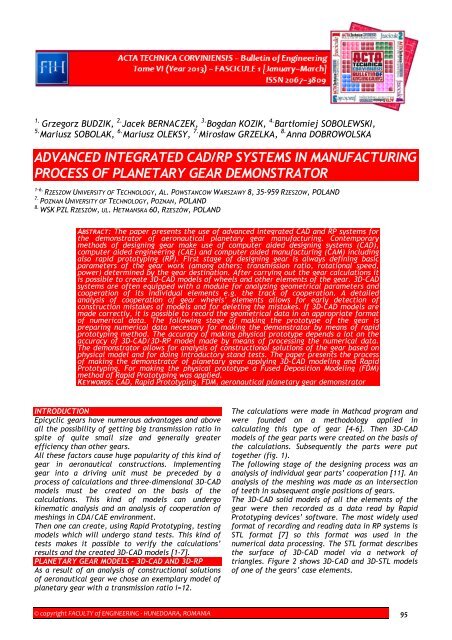 advanced integrated cad/rp systems in manufacturing process of ...