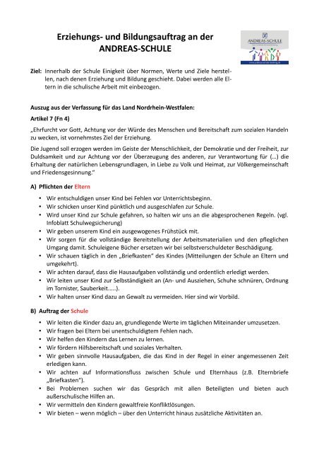 Verhaltensvertrag Für Schüler