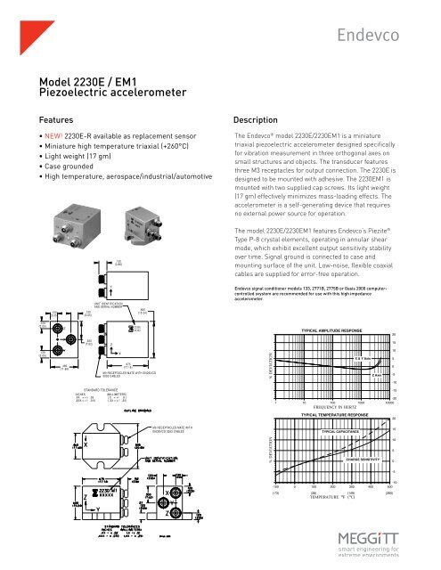 Model 2230E / EM1 Piezoelectric accelerometer - Endevco