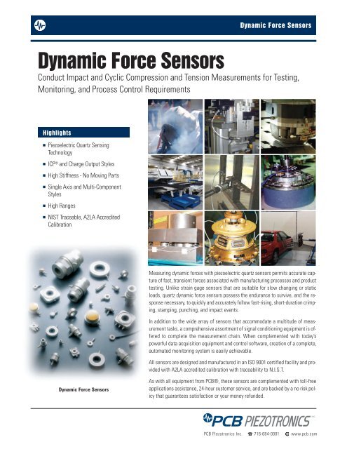 Dynamic Force Sensors - Synotech Sensor und