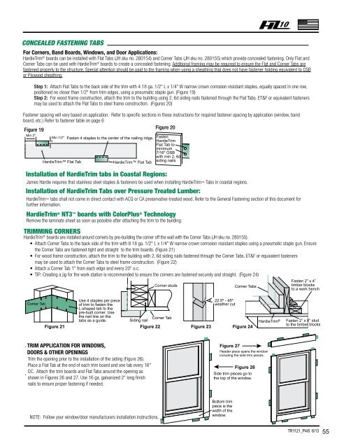 CONCEALED FASTENING TABS