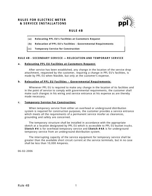 RULES FOR ELECTRIC METER