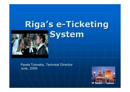 Riga's e-Ticketing System - URTP
