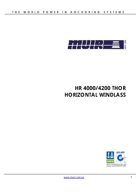 HR 4000/4200 THOR HORIZONTAL WINDLASS - Imtra