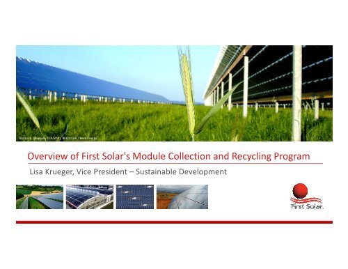 Overview of First Solar's Module Collection and Recycling Program