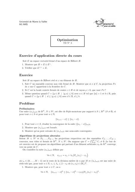 fermeture cinématique exercice