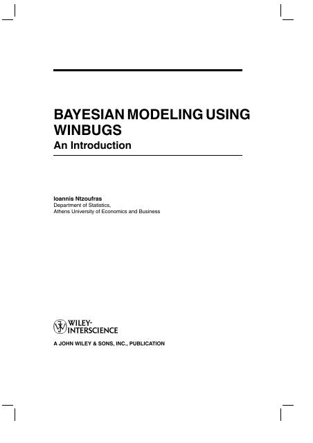BAYESIAN MODELING USING WINBUGS BAYESIAN MODELING USING WINBUGS