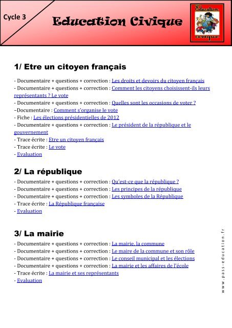 Instruction civique - Pass Education