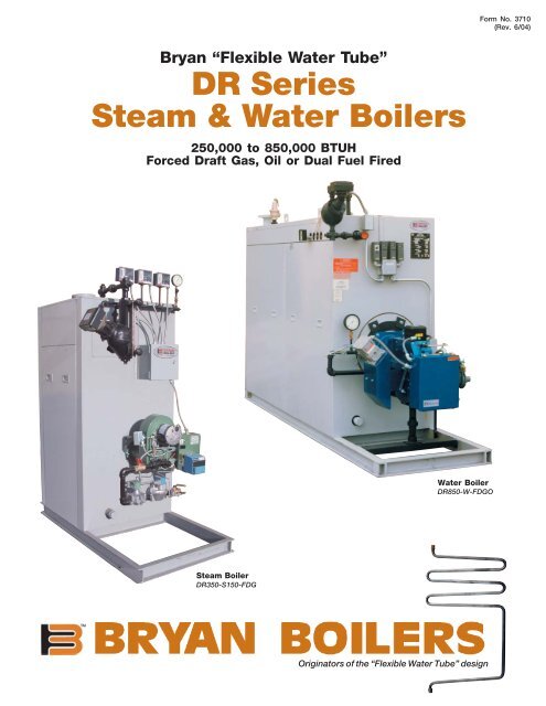 DR Series Steam & Water Boilers Literature - Bryan Boilers