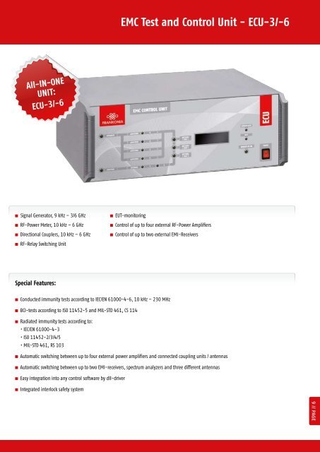 EMC Test and Control Unit - ECU-3/-6 - Frankonia