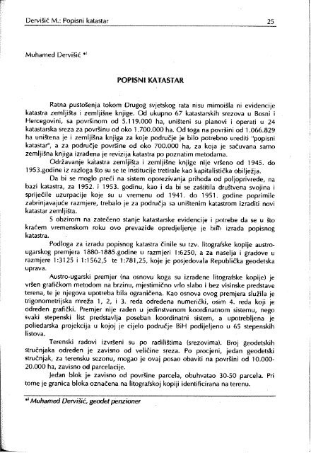 Dervišić M.: Popisni katastar _ 25