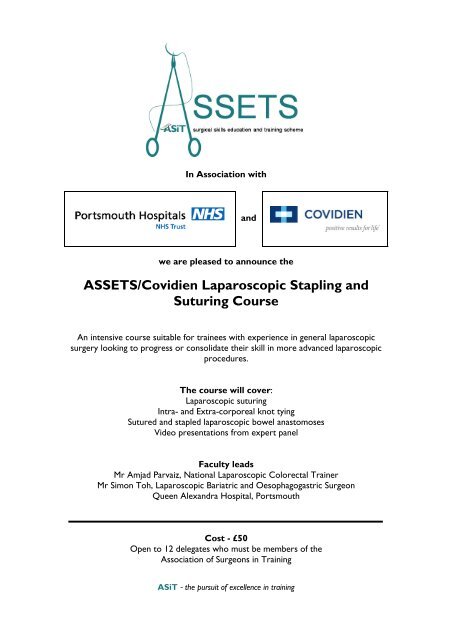 ASSETS/Covidien Laparoscopic Stapling and Suturing Course