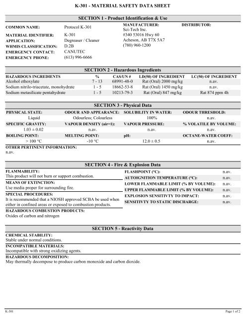 protocol k-301 2006 - Mathisons