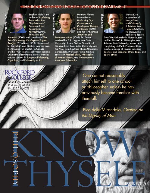 brochure - Stephen Hicks, Ph.D.