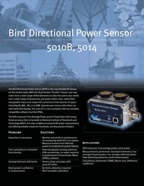 Bird® Directional Power Sensor 5010B, 5014