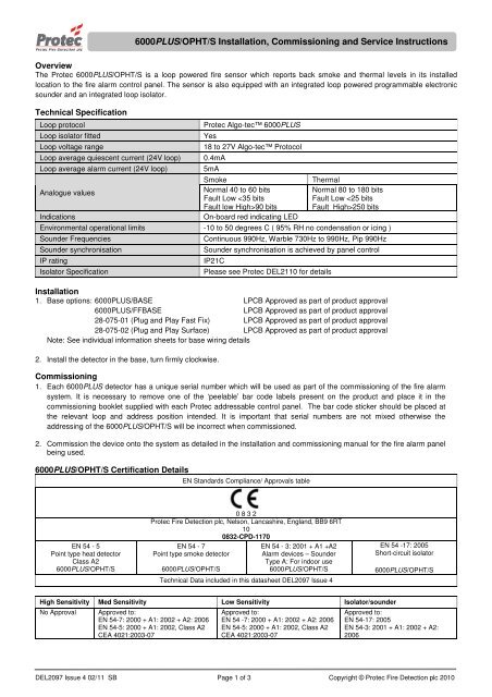 DEL2097 - Protec Fire Detection