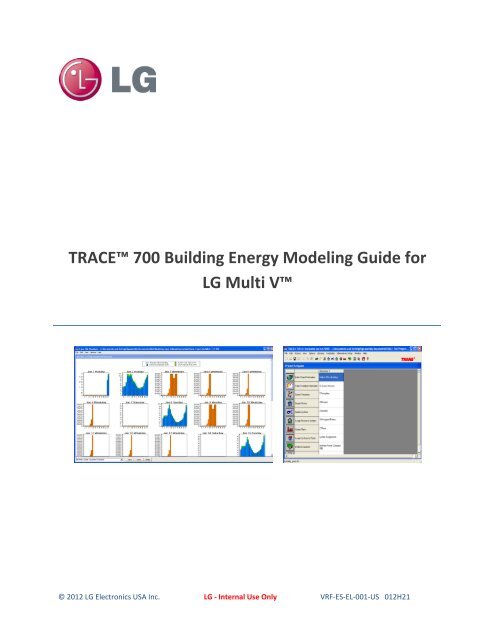 TRACE™ 700 Building Energy Modeling Guide for ... - LG-VRF.com