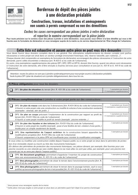 MINISTÈRE CHARGÉ DE L