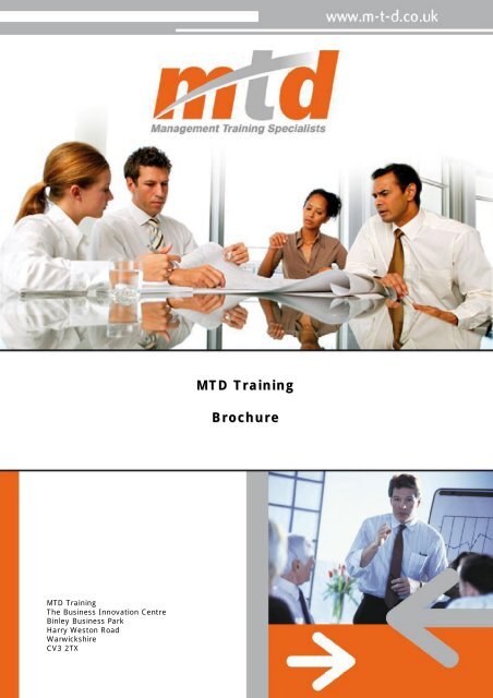 MTD Training Brochure - Management Training