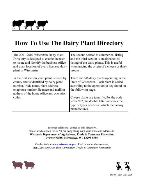 How To Use The Dairy Plant Directory - Understanding Dairy Markets
