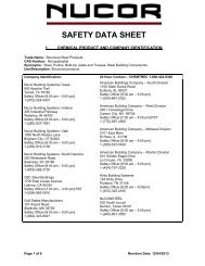 PVDF Color Chart - Nucor Building Systems