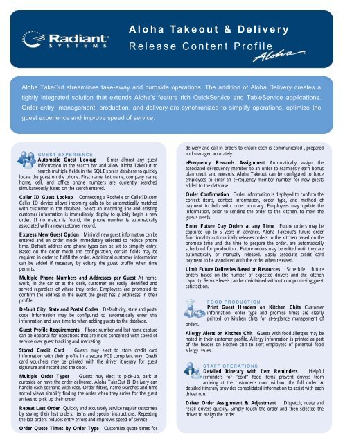 Aloha TakeOut & Delivery - Abacus Business Solutions