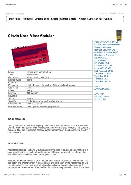Clavia Nord Micro Modular.pdf - Sound Of Music