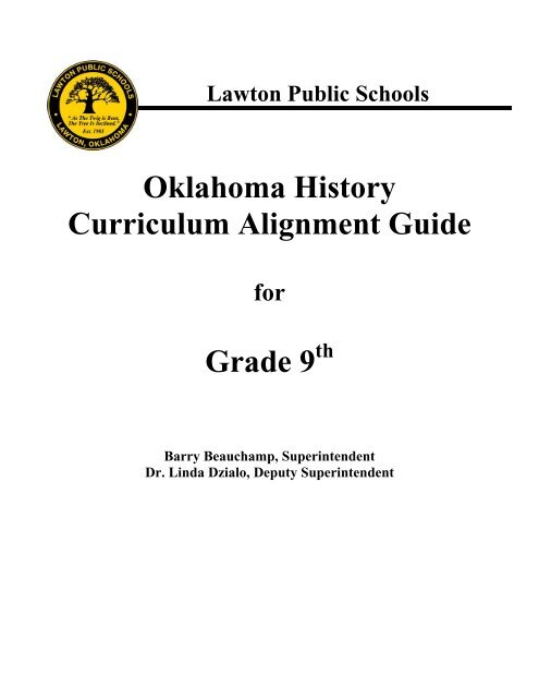 Oklahoma History Curriculum Alignment Guide Grade 9