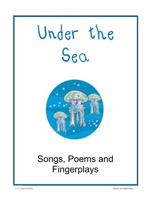 Songs, Poems and Fingerplays - 1 - 2 - 3 Learn Curriculum