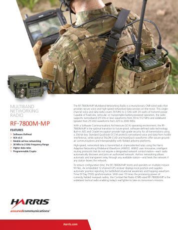 AN/PRC-152A Wideband Networking Radio Datasheet - Harris RF ...