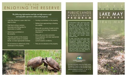 Lake May Reserve Trail Map - Lake County