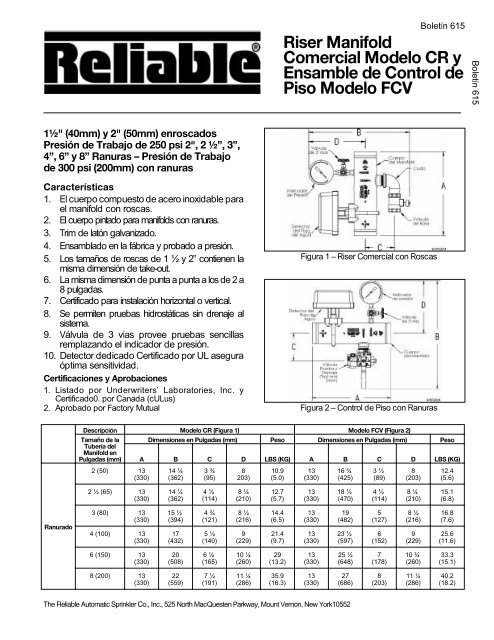 Riser Manifold Comercial Modelo CR y Ensamble de Control de ...