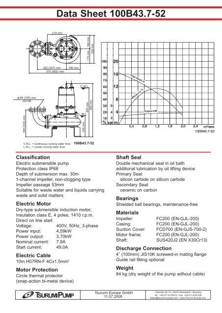 Data Sheet 100B43.7-52 - Consolidated Pumps