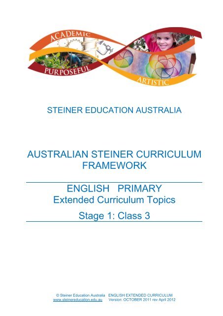 Curriculum Class 3 - Steiner Education Australia