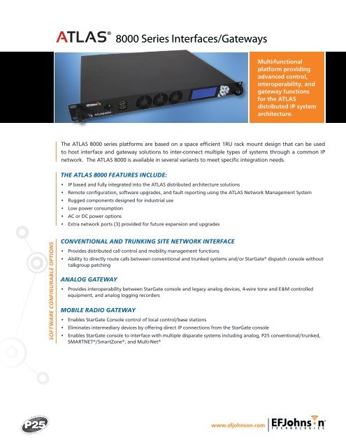 Download the ATLAS 8000 Product Sheet - EFJohnson