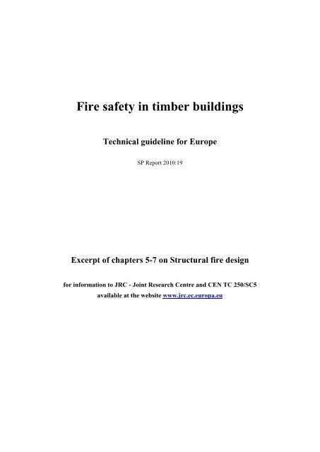 Fire safety in timber buildings - Eurocodes - Europa