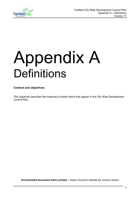 Appendix A: Definitions