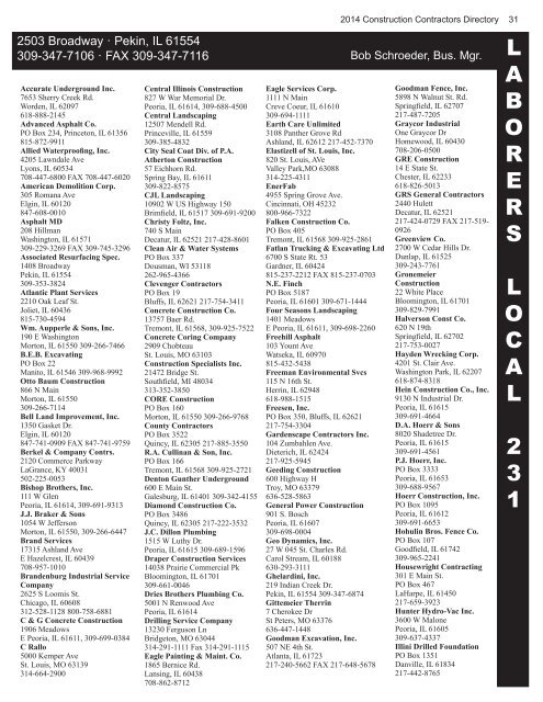 Laborers Local 231 - West Central Illinois Building and Construction ...