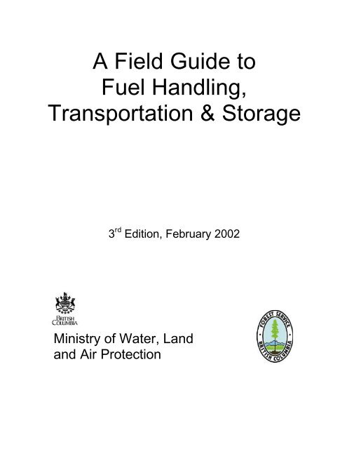 A Field Guide to Fuel Handling, Transportation & Storage