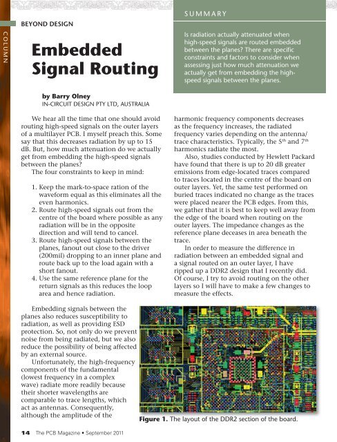 Embedded Signal Routing - 1n-Circuit Design