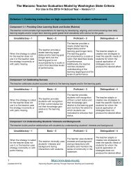 Marzano Rubrics by criteria with scales-evidence-SG