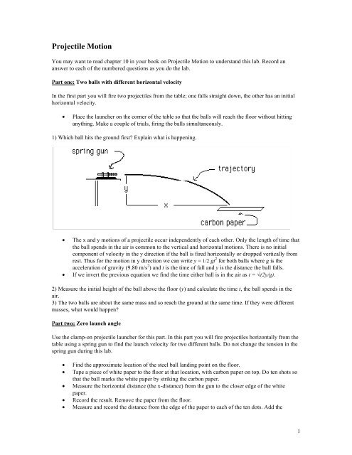Projectile Launcher Lab