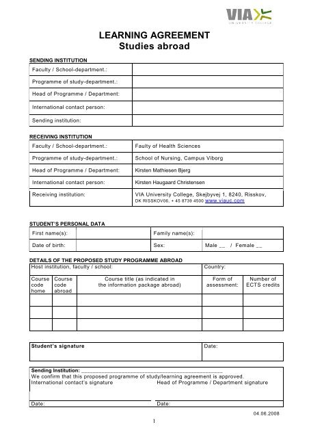 learning agreement とは – learning agreement 書き方 – FCRTE
