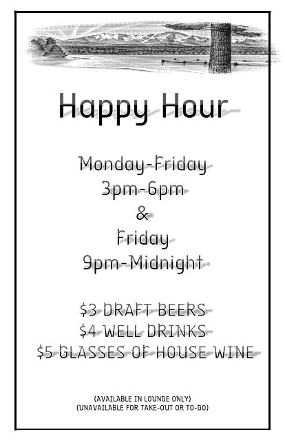 Bar Menu PDF - Alderbrook Resort & Spa